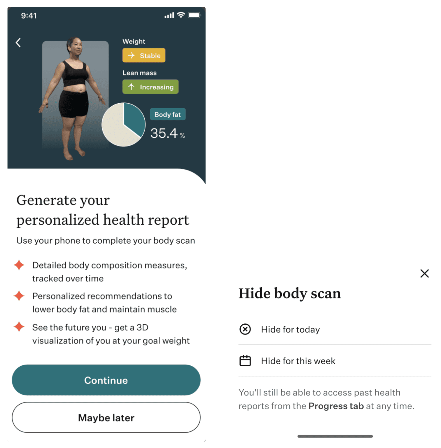 Body Scan Feature - Noom: Lose weight and keep it off.
