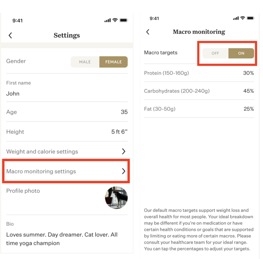 Macro Tracking Feature - Noom: Lose weight and keep it off.